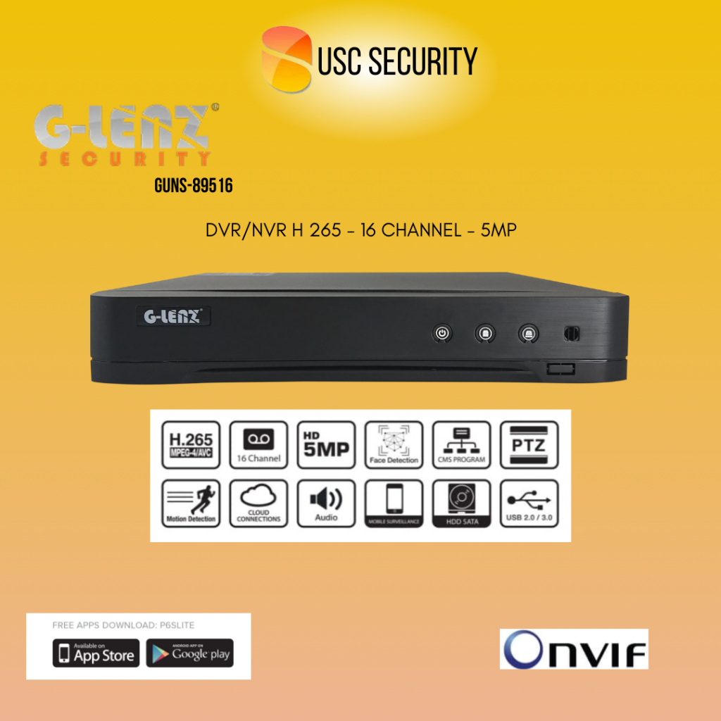 Jual GLENZ CCTV NVR 16CH 5MP - GUNS 89516 (5MP) | Shopee Indonesia