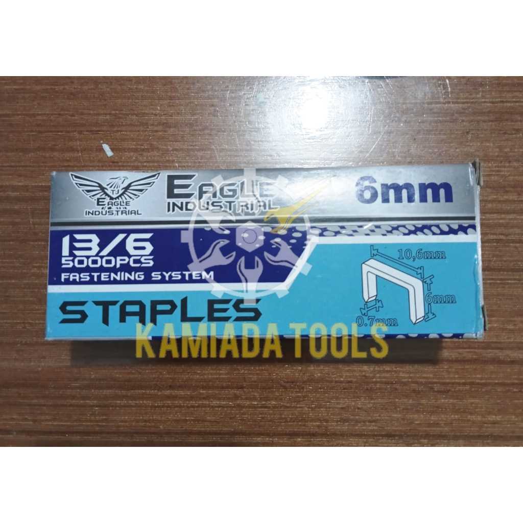 Jual Isi Staples 6mm EAGLE/Anak Stapler 6mm/Refilll Stapler 13/6 5000pcs | Shopee Indonesia