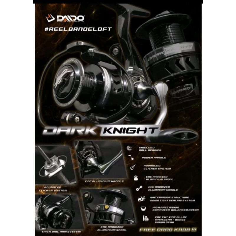 Jual Reel Daido Dark Knight 1000,2000,3000,4000,6000 | Shopee Indonesia