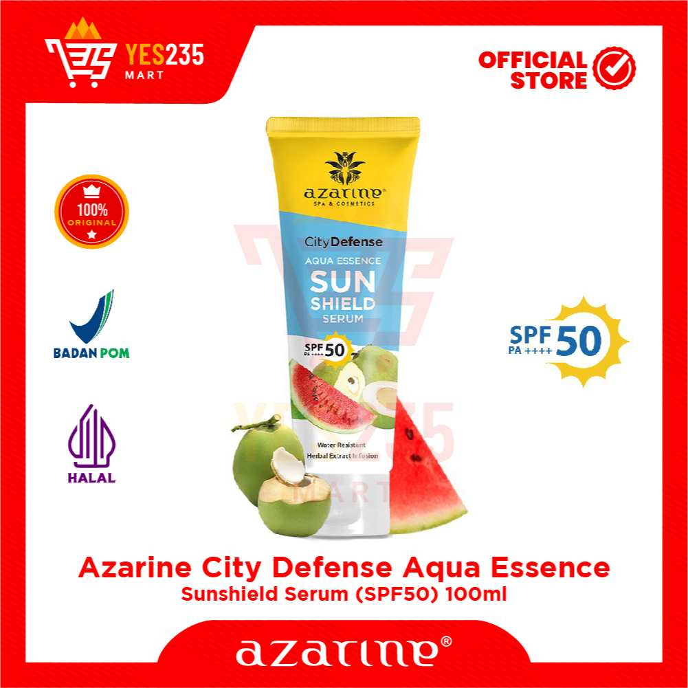 Jual AZARINE CITY DEFENSE AQUA ESSENCE SUN SHIELD SERUM SPF 50 ...
