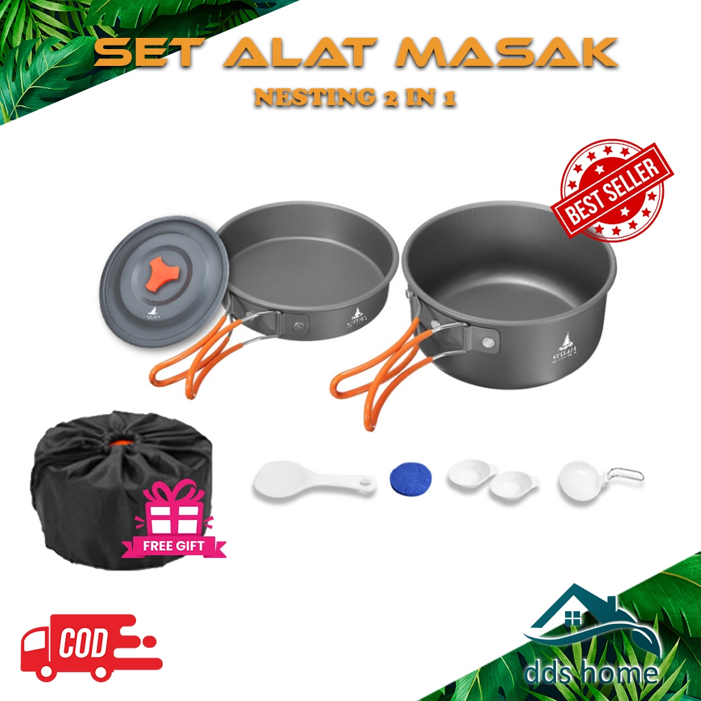 Jual [DDS HOME] Alat Masak Camping Cooking Set Kemping Panci Kemping DS ...