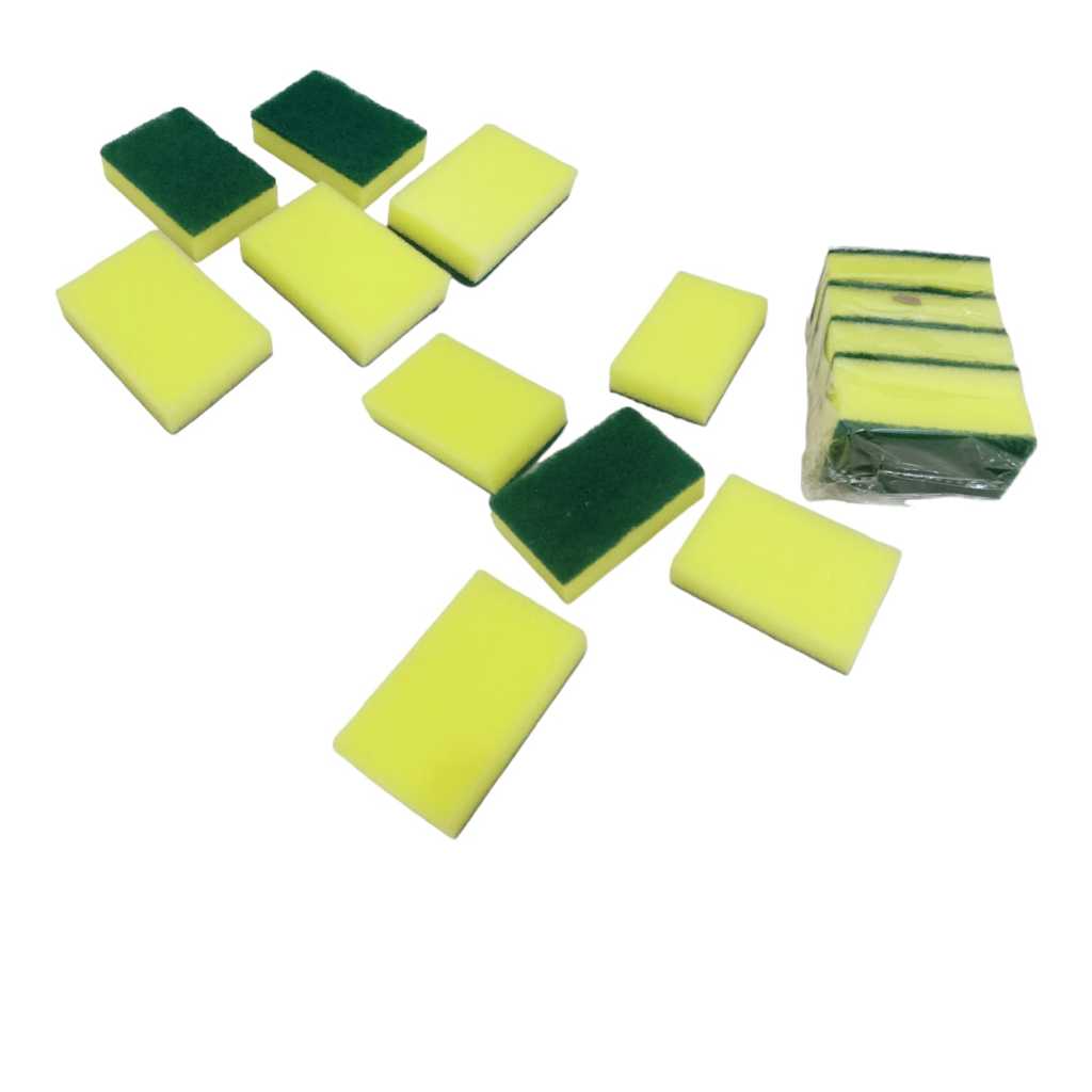 Jual SPONS CUCI PIRING / SPON BUSA ISI 5PCS (KUNING HIJAU) | Shopee ...