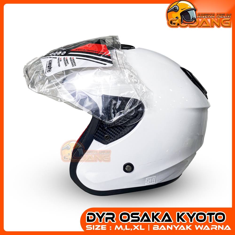 Jual Helm DYR OSAKA KYOTO Solid Putih Glossy Half Face Dewasa Pria ...