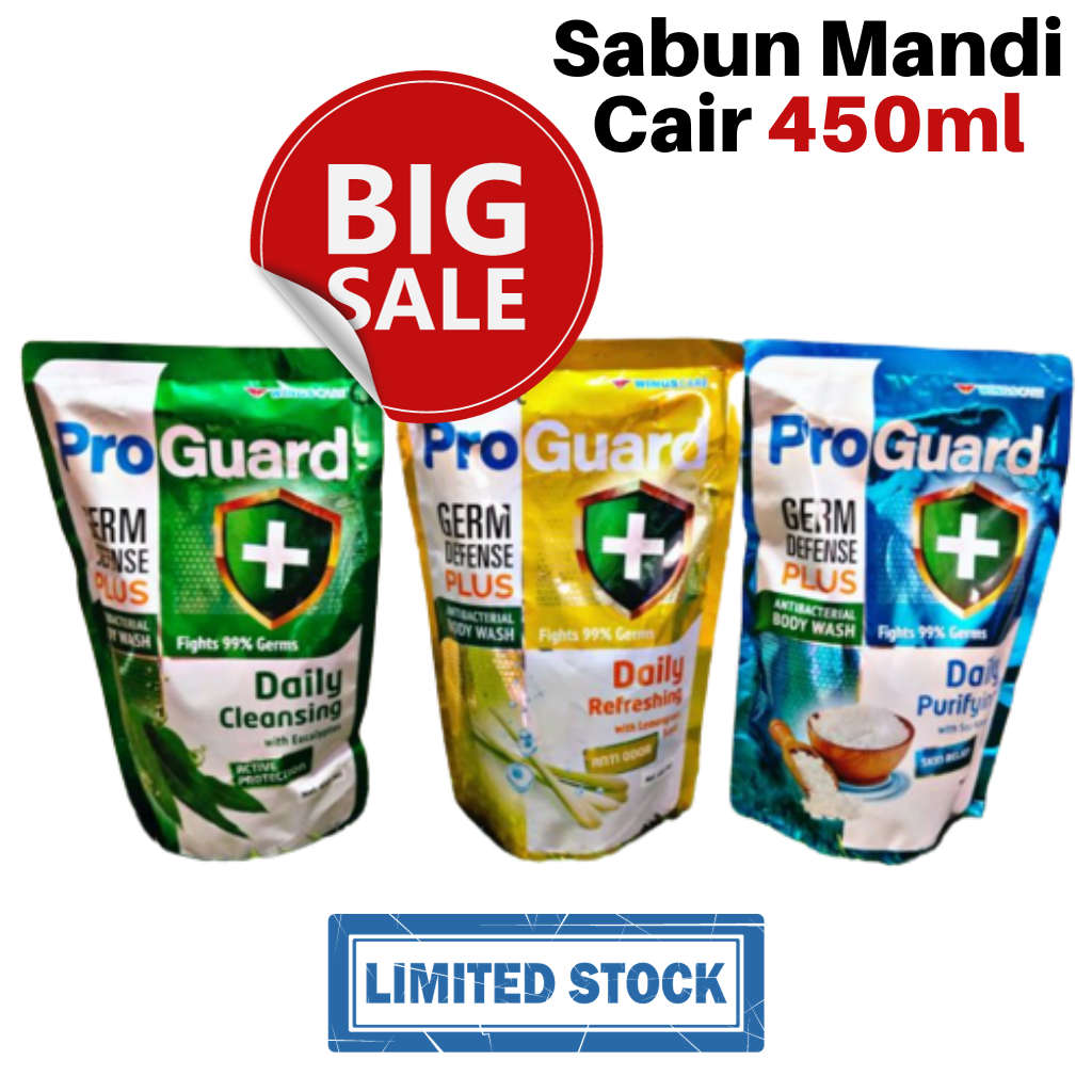 Jual PROGUARD Sabun Mandi Cair Anti Bakteri Pouch 450ml | Shopee Indonesia