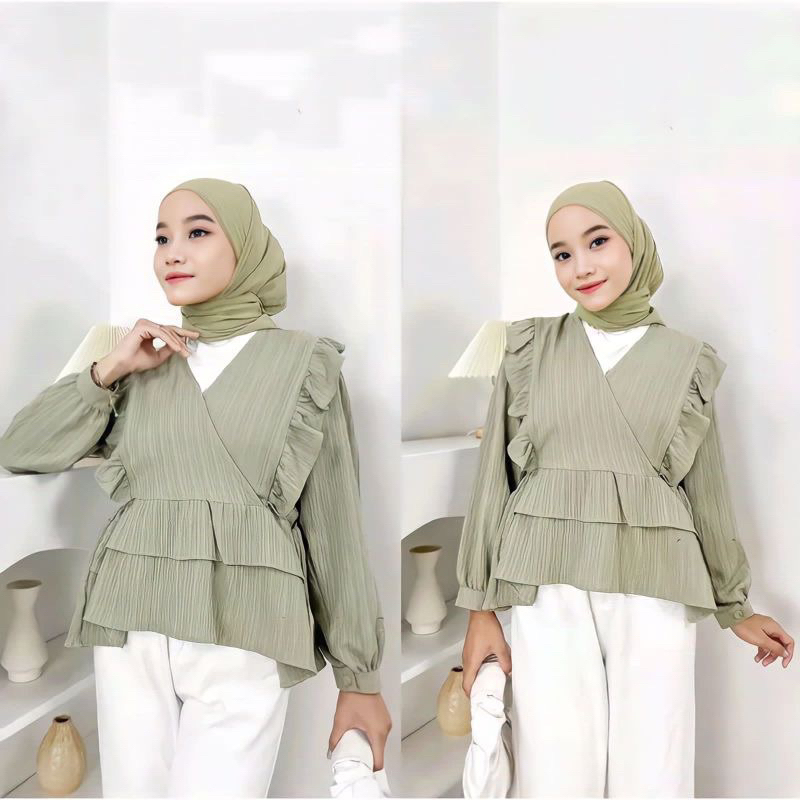 Jual Blouse Nilna Ladycrush Premium blouse | Shopee Indonesia