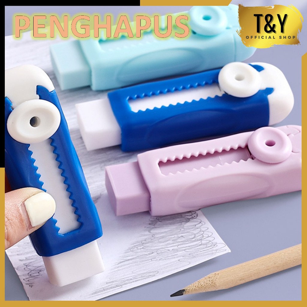 Jual T&Y Penghapus Mekanik Lucu Penghapus Pensil Dorong Warna Pastel ...
