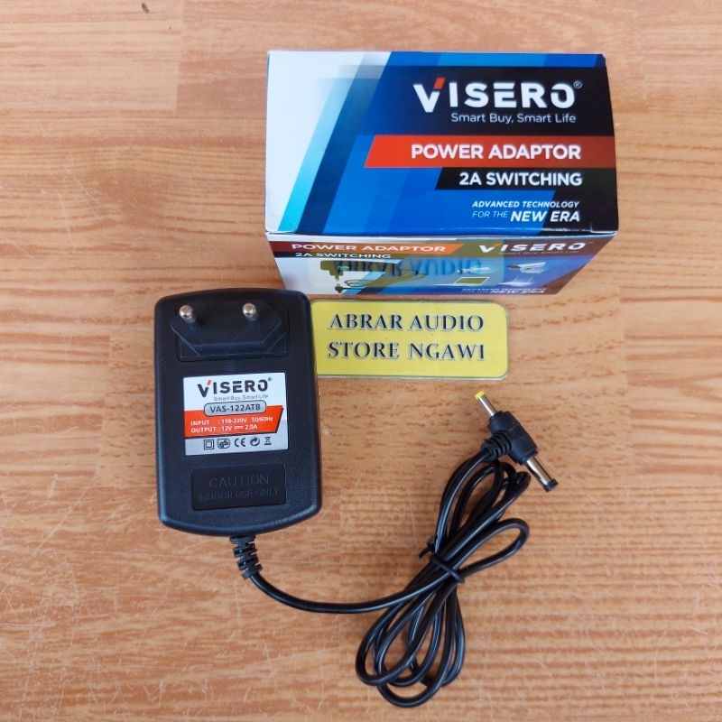 Jual Adaptor 12V 2A 2 Jek T Visero | Shopee Indonesia