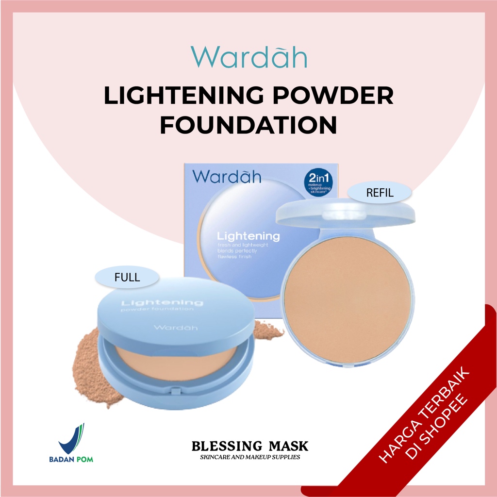 Jual Wardah Lightening Powder Foundation Light Feel SPF 15 PA++ ...