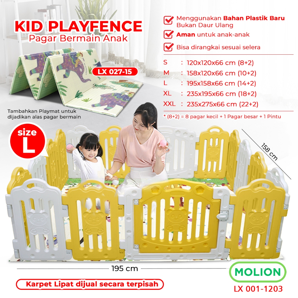 Jual Pagar Anak Pagar Bayi Mainan Anak Baby Fence Playfence Pagar Bayi ...