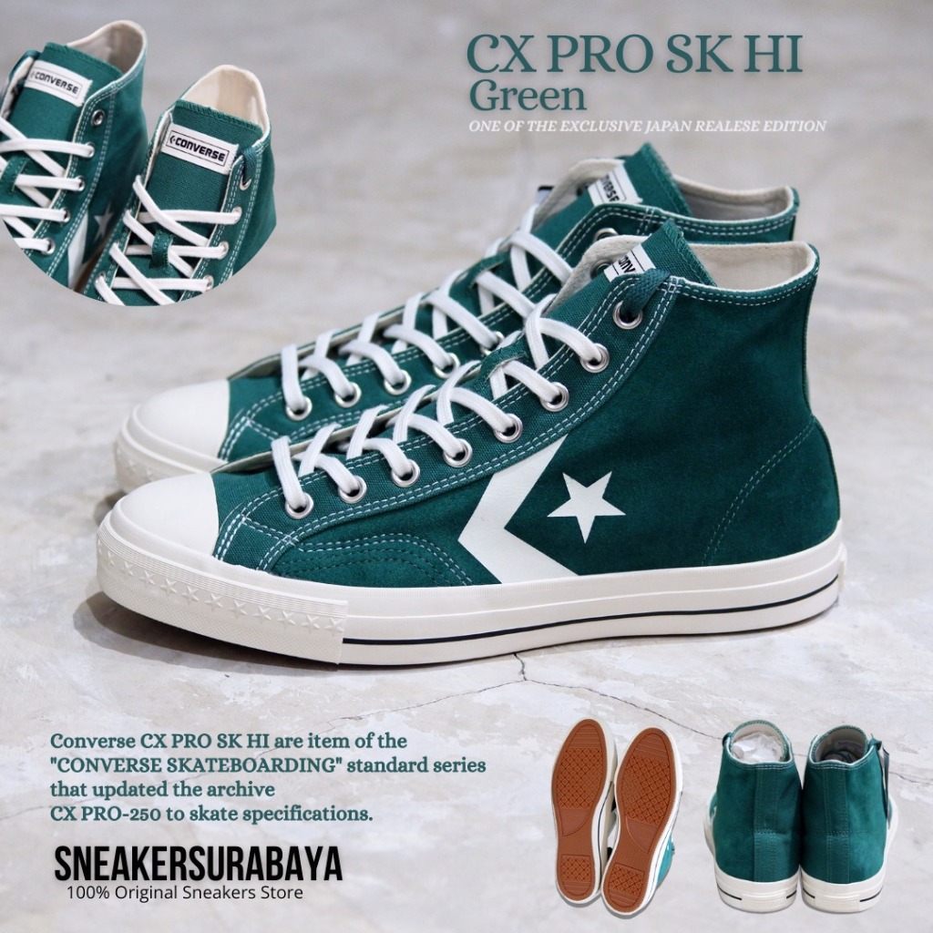 Jual CONVERSE CX PRO SK HI GREEN | Shopee Indonesia
