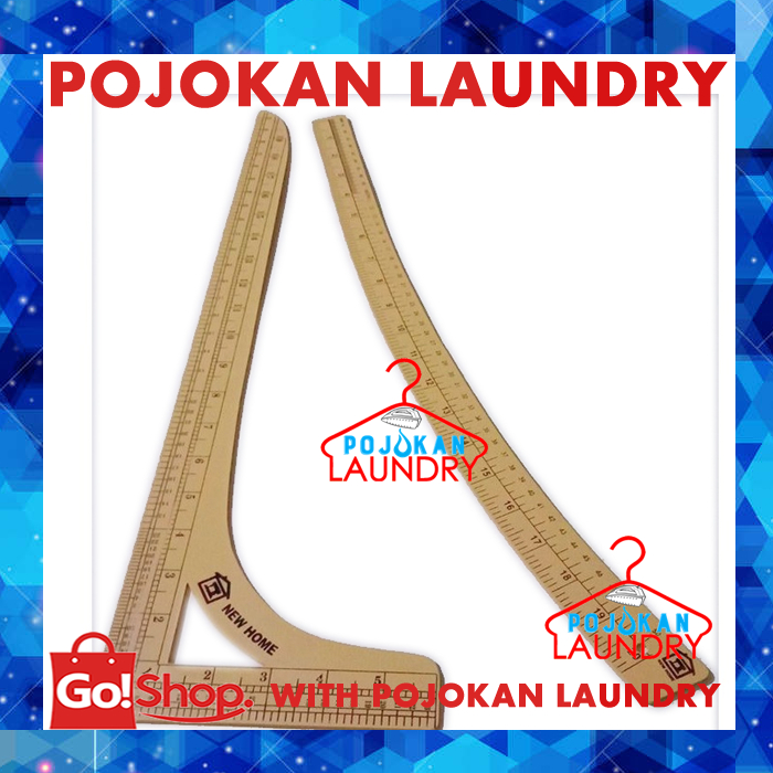 Jual Penggaris Pola Set 2 Pcs/ Siku Lengkung No.01 & 02/ Penggaris Pola ...
