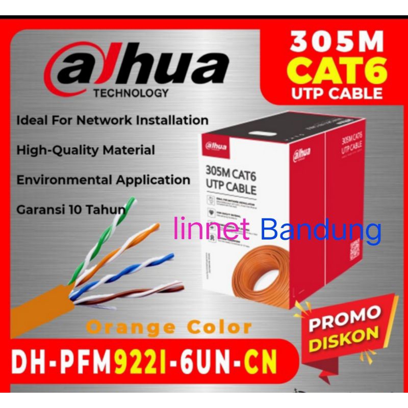 Jual kabel lan Dahua UTP Cat 6 Original di jual meteran | Shopee Indonesia