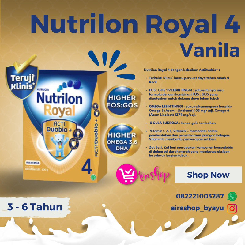 Jual Nutrilon Royal 4 ukuran 400 g | Shopee Indonesia