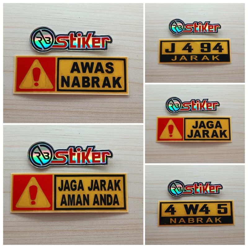 Jual STIKER JAGA JARAK AMAN CUTTING STICKER AWAS NABRAK | Shopee Indonesia
