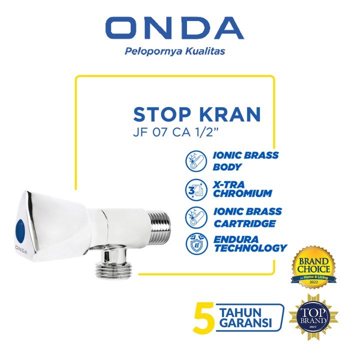 Jual ONDA Stop Kran Toilet / Jet Shower JF 07 CA 1/2” | Shopee Indonesia