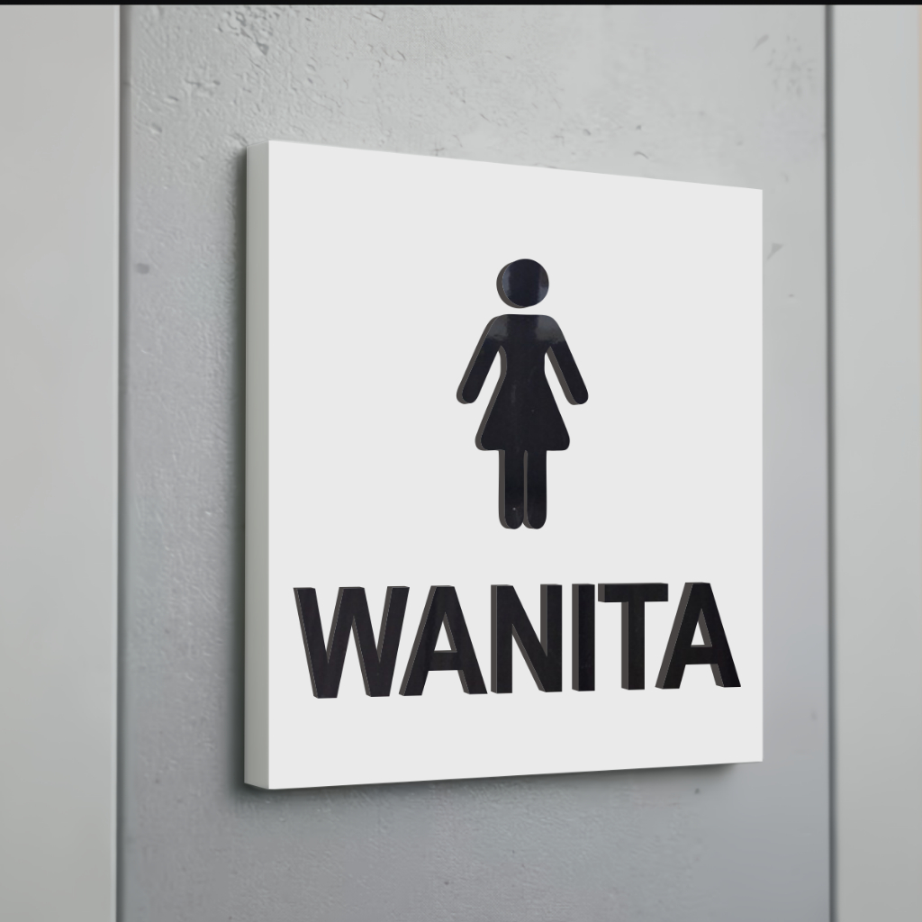 Jual sign system toilet - papan tanda area toilet - wall sign system ...