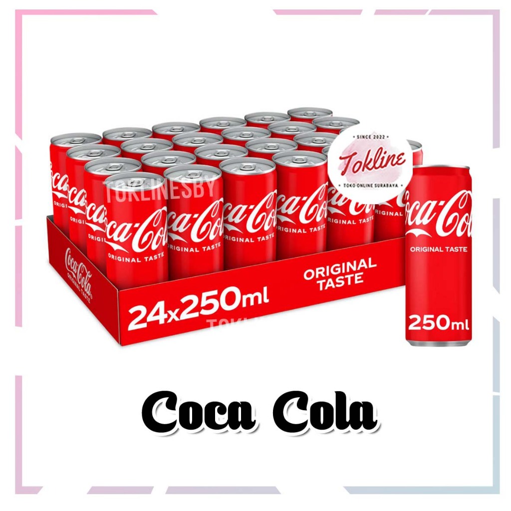 Jual [ 1 Karton isi 24 Kaleng ] COCA COLA CLASSIC ORIGINAL 250ML ...