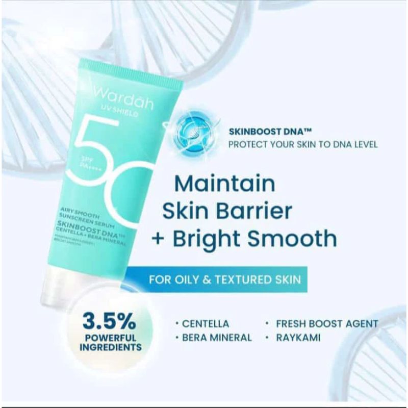 Jual wardah sunscreen terbaru spf 50 pa+++++ skinboost dna | Shopee ...