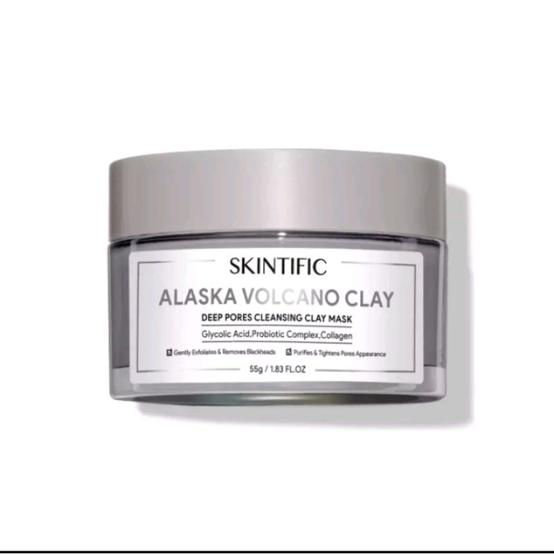 Jual SKINTIFIC Alaska Volcano Clay Mask Deep Pores Cleansing Mud Mask ...