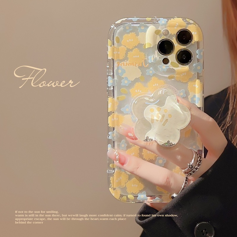 Jual CASE IPHONE BUNGA KUNING + popsoket FULL COVER FOR IPHONE 11 ...