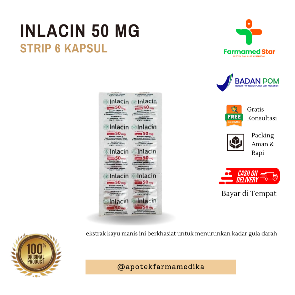 Jual INLACIN 50MG STRIP 6 KAPSUL | Shopee Indonesia