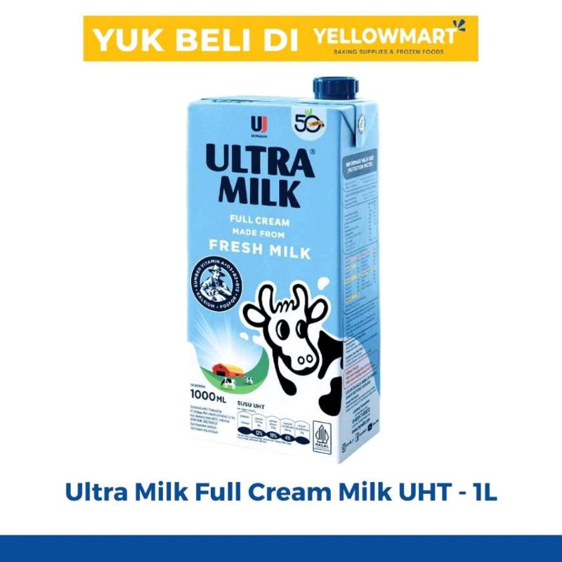 Jual ULTRAJAYA - Ultra Milk Susu UHT 1000ml Susu Full Cream | Shopee ...