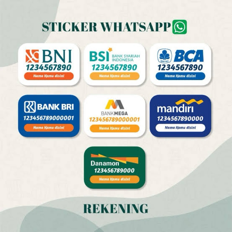 Jual Sticker Whatsapp/WA Custom Rekening & E-wallet | Shopee Indonesia