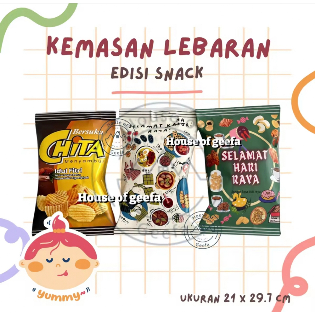 Jual House of Geefa - Kemasan Wadah Snack Jajan Lebaran 2024 isi 10pcs ...
