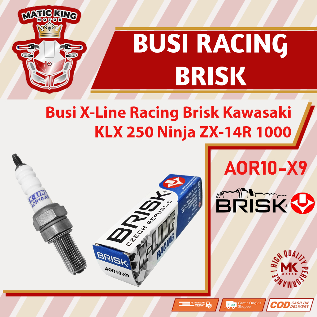 Jual Brisk Busi Motor X-Line Racing Kawasaki Ninja KLX Eliminator ...