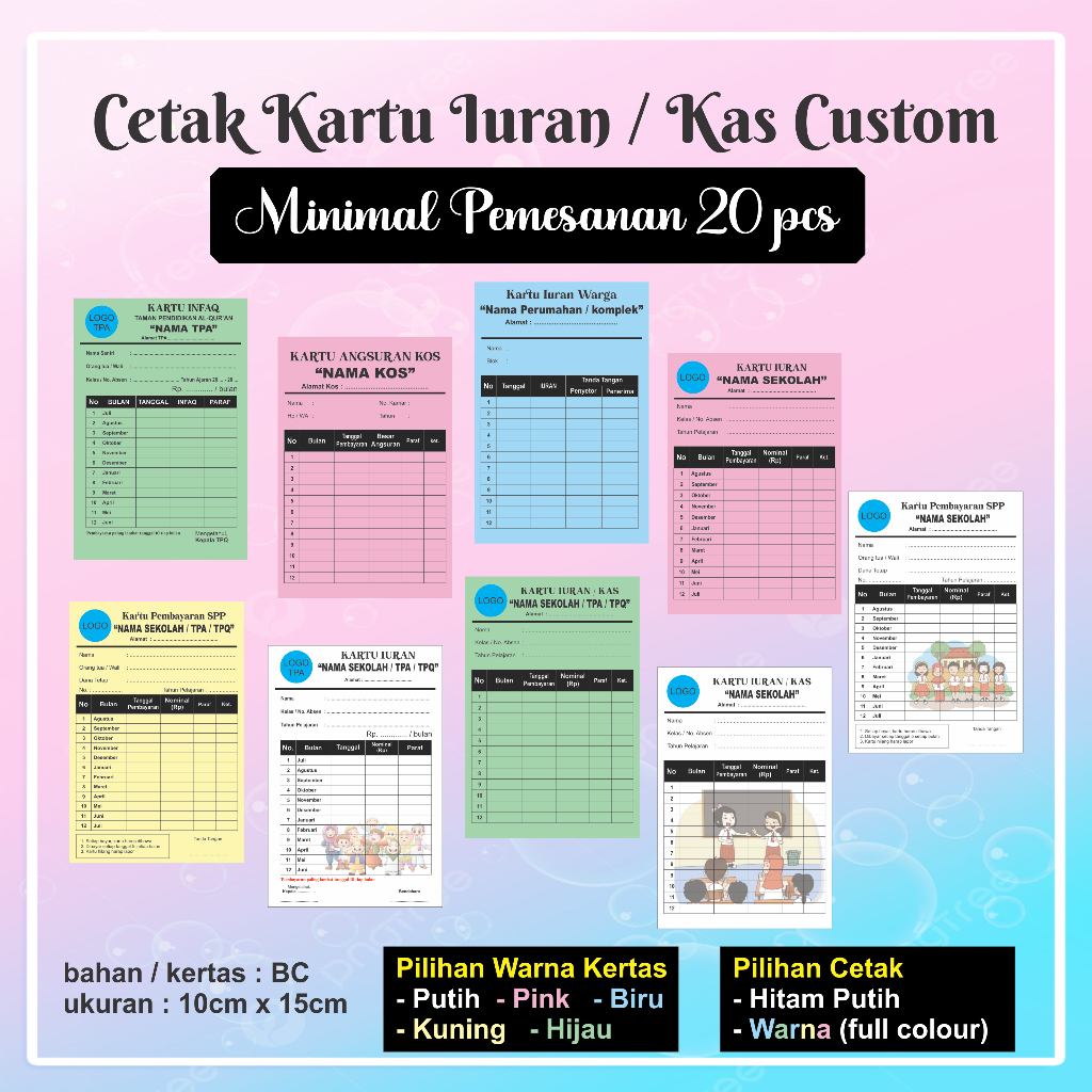 Jual KARTU IURAN RT KARTU IURAN KOS KARTU SPP KARTU KAS KARTU INFAQ ... Jual KARTU IURAN RT KARTU IURAN KOS KARTU SPP KARTU KAS KARTU INFAQ ...