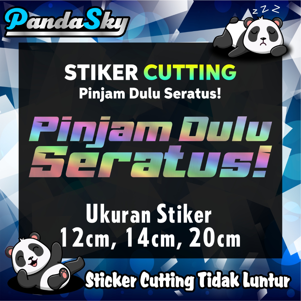 Jual STIKER PINJAM DULU SERATUS CUTTING STICKER | Shopee Indonesia