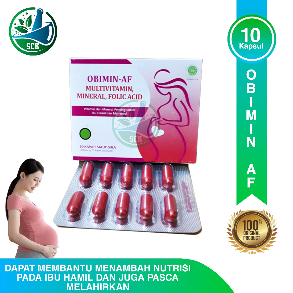 Jual Obimin Af Strip 10 Kapsul - Vitamin dan Mineral Untuk Ibu Hamil dan Menyusui | Shopee Indonesia