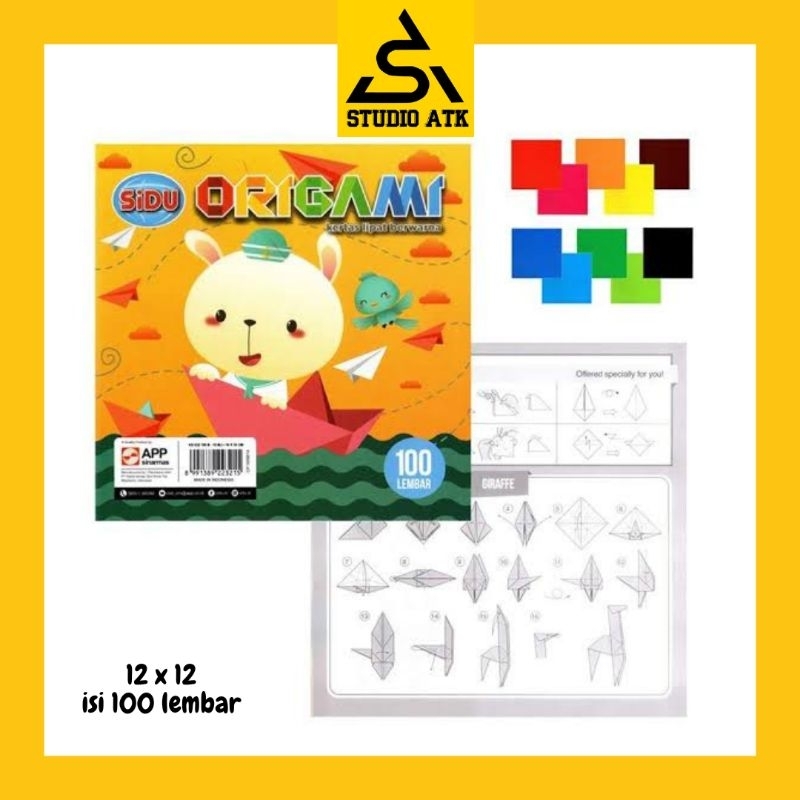 Jual Kertas origami sidu 12x12 isi 100 lembar | Shopee Indonesia