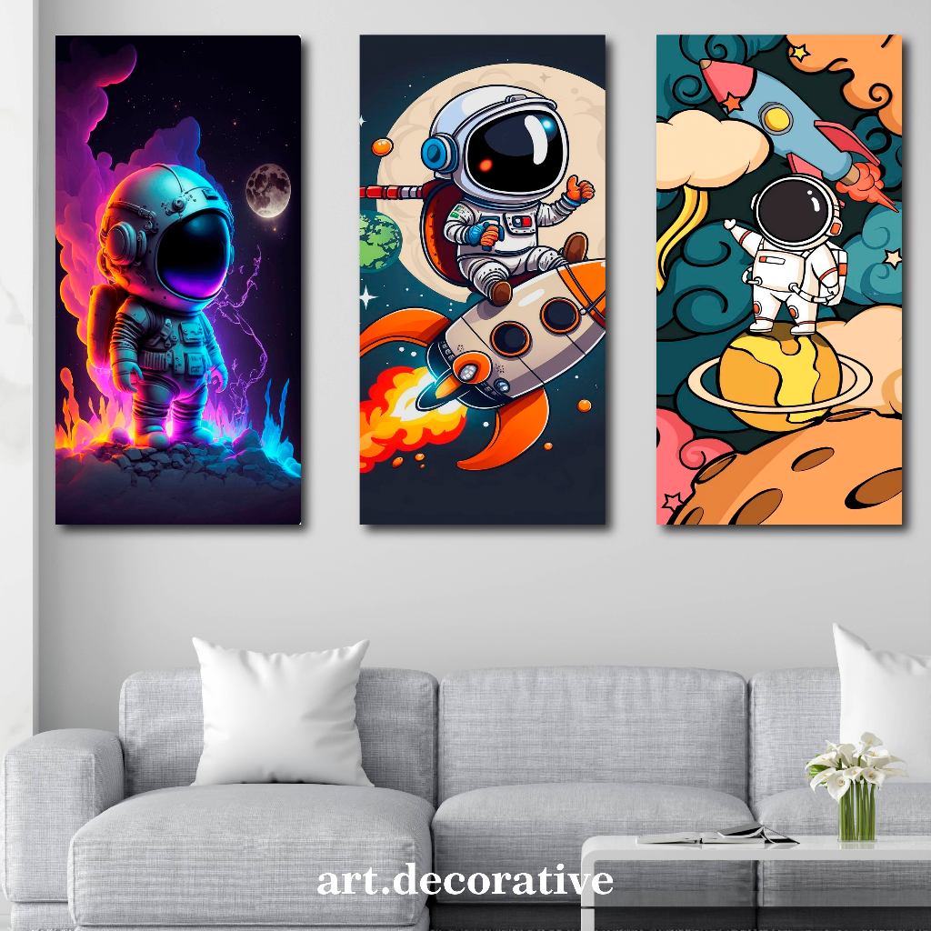 Jual Artdecorative Hiasan Dinding Astronot Walldecor 15 x 30 Pajangan ...