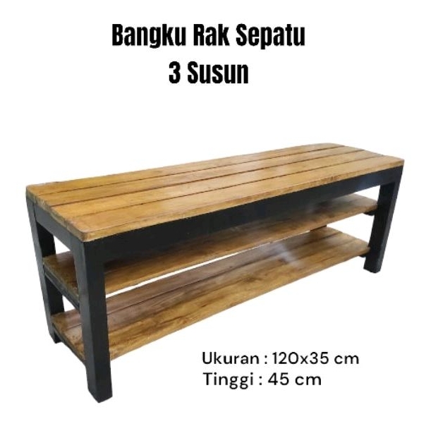 Jual Bangku Rak Sepatu 3 Susun | Shopee Indonesia