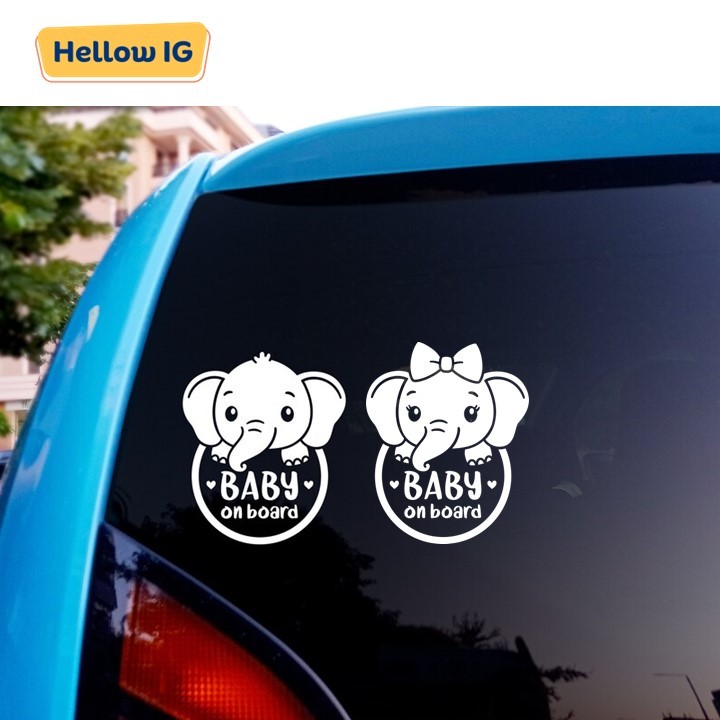 Jual BABY ON BOARD BABY IN CAR STIKER MOBIL STICKER PREMIUM HIGH ...