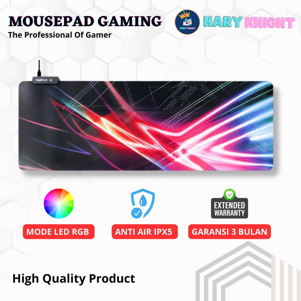 Jual MousePad DeskMat Gaming LED RGB ASUS ROG Bisa Atur Warna Sendiri ...