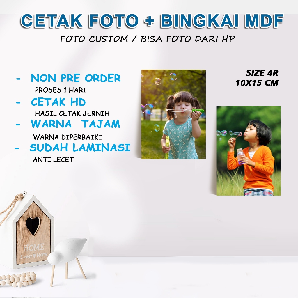Jual cetak foto bingkai 4R 10x15 cm | Shopee Indonesia