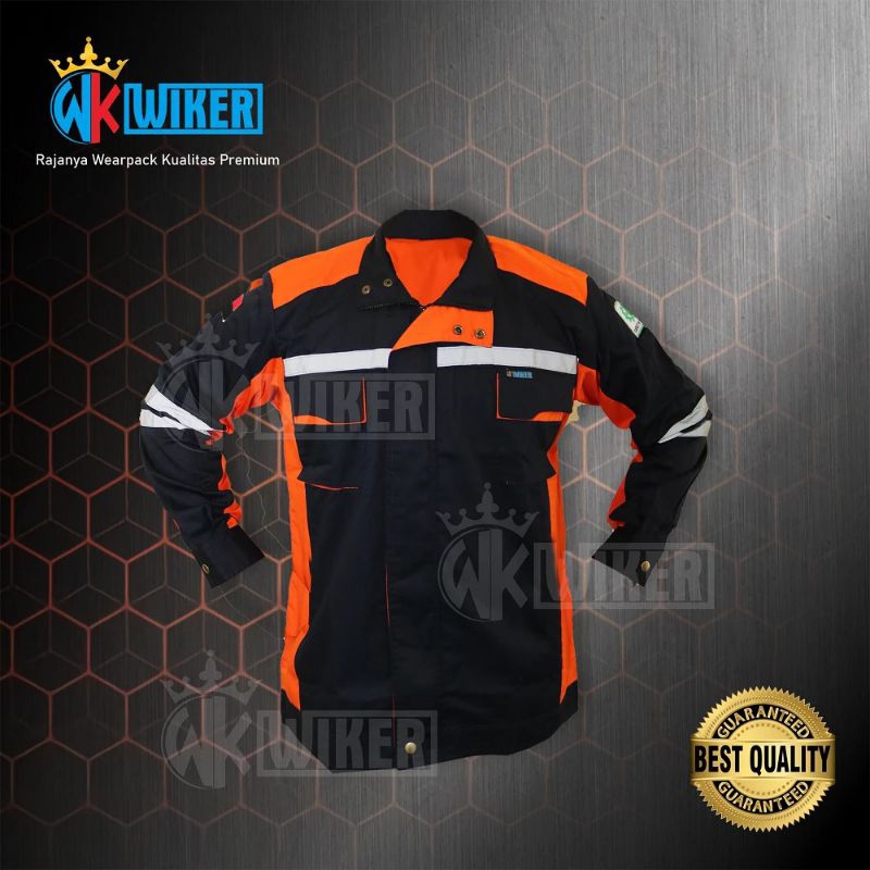 Jual Wearpack Safety Semi Jaket Orange Hitam - Seragam Kerja - Wearpack ...