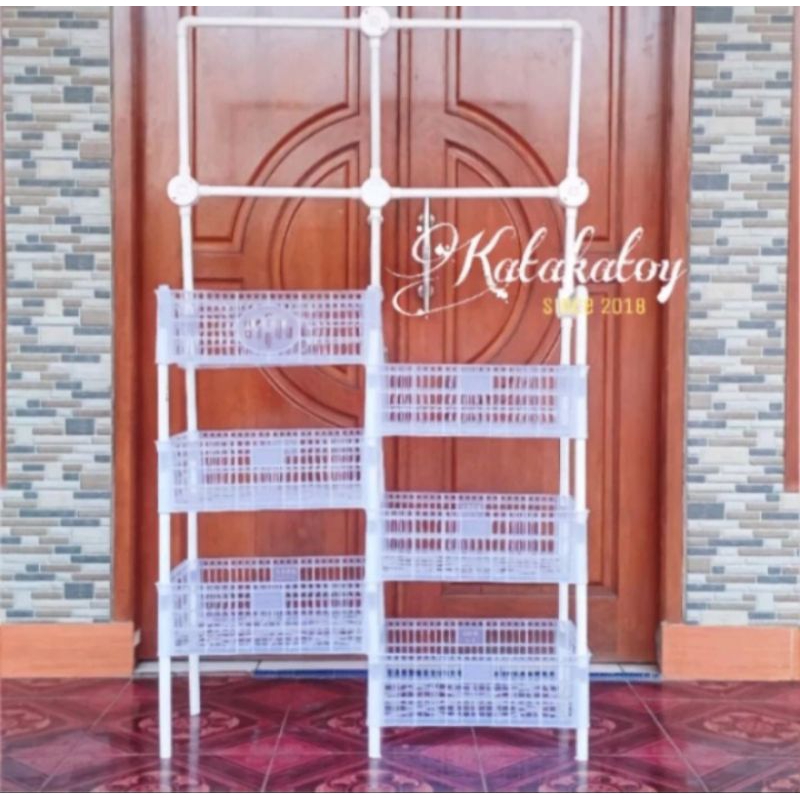 Jual RAK ETALASE WARUNG RAK SUSUN SERBAGUNA KERANJANG SUSUN | Shopee ...