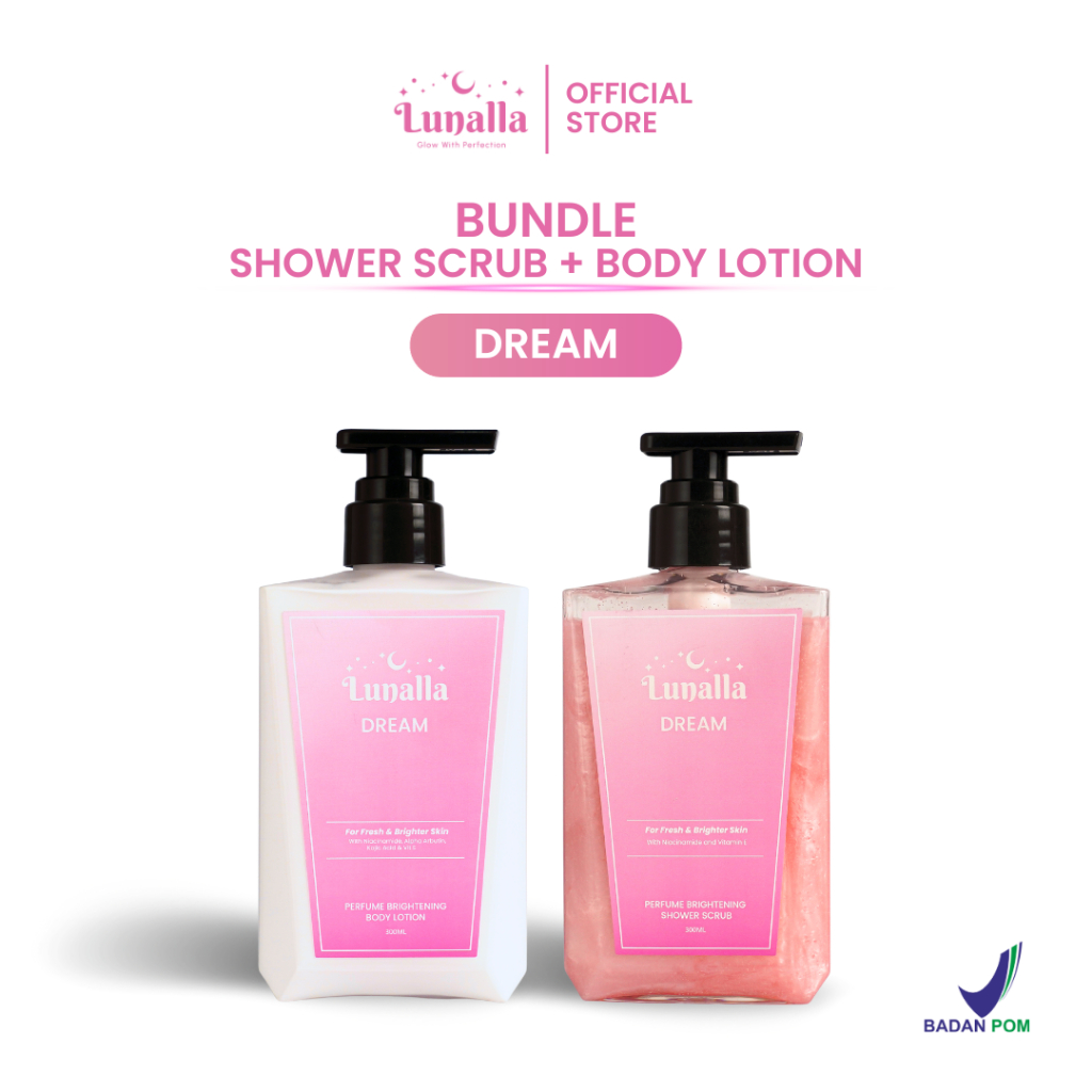 Jual LUNALLA Dream Hand Body Lotion + Shower Scrub Sabun Mandi Cair ...