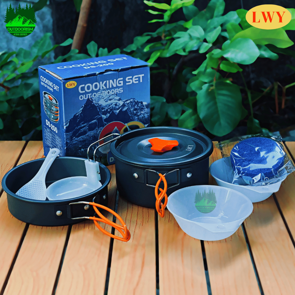 Jual COOKING SET OUTDOOR DS 200 ALAT MAKAN CAMPING NESTING DS 200 ...