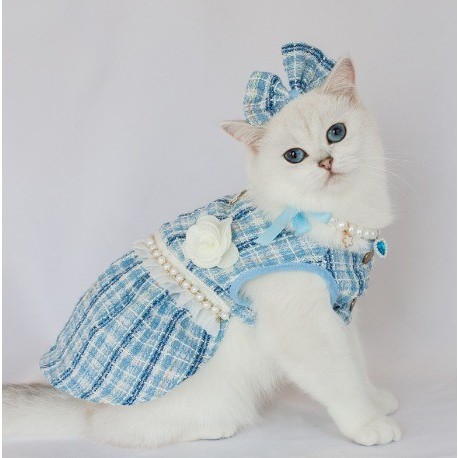 Jual Pakaian Anjing Kucing Lucu Dress Dengan Pita Baju Kucing Hewan ...