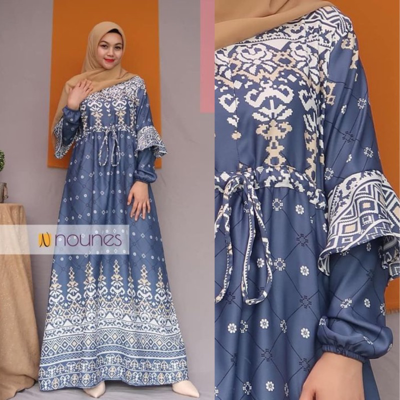 Jual Gamis Denada Gamis Monalisa Resleting Depan Busui Baju Wanita Pakaian Wanita | Shopee Indonesia