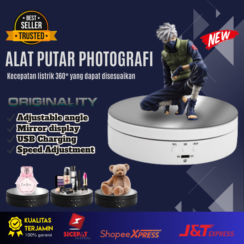 Jual Alat Putar Fotografi Rotating Display Stand Base 360°Electric ...