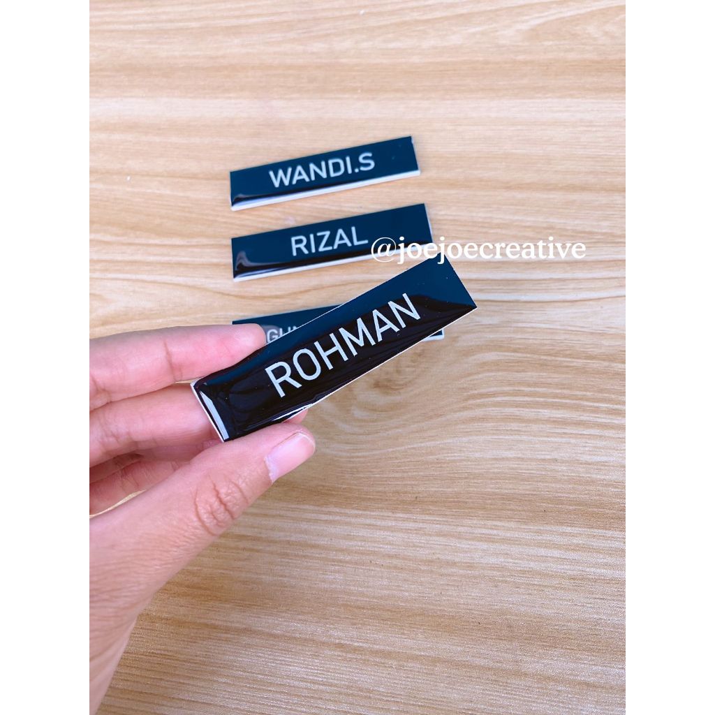 Jual nametag custome nama dada papan nama nametag akrilik murah papan ...