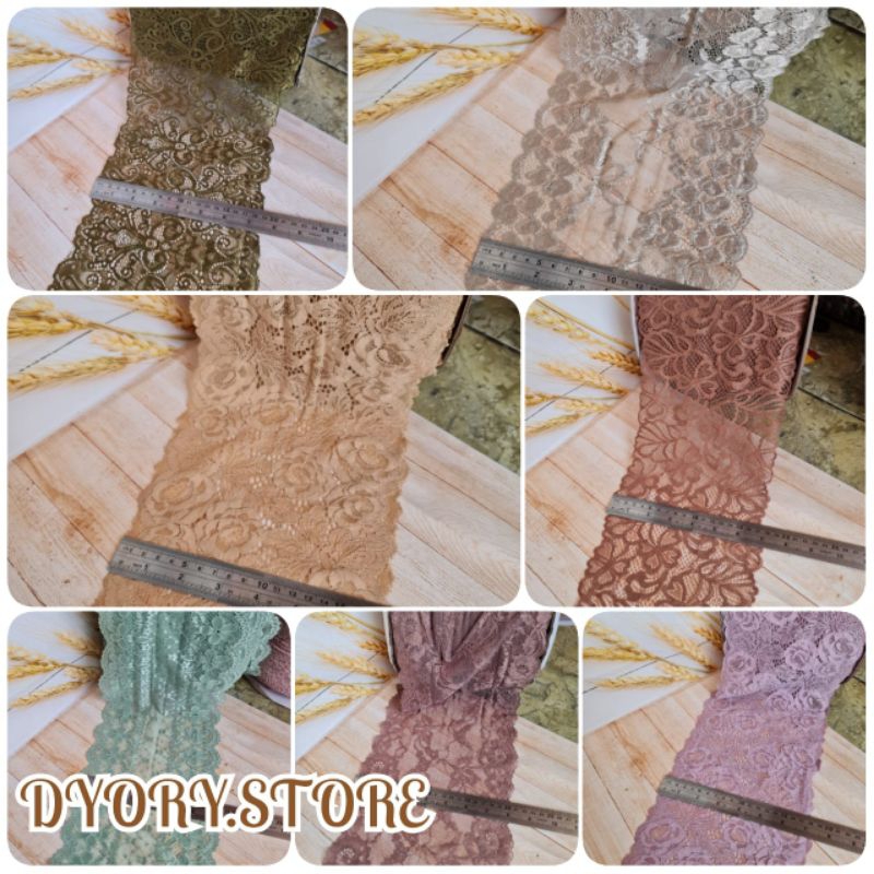 Jual Renda Stretch Lebar Motif Cantik (Permeter) | Shopee Indonesia