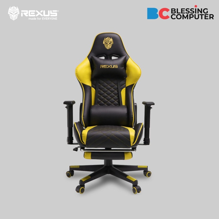 Jual KURSI GAMING REXUS RGC-100 MAX FOOTREST YELLOW | Shopee Indonesia