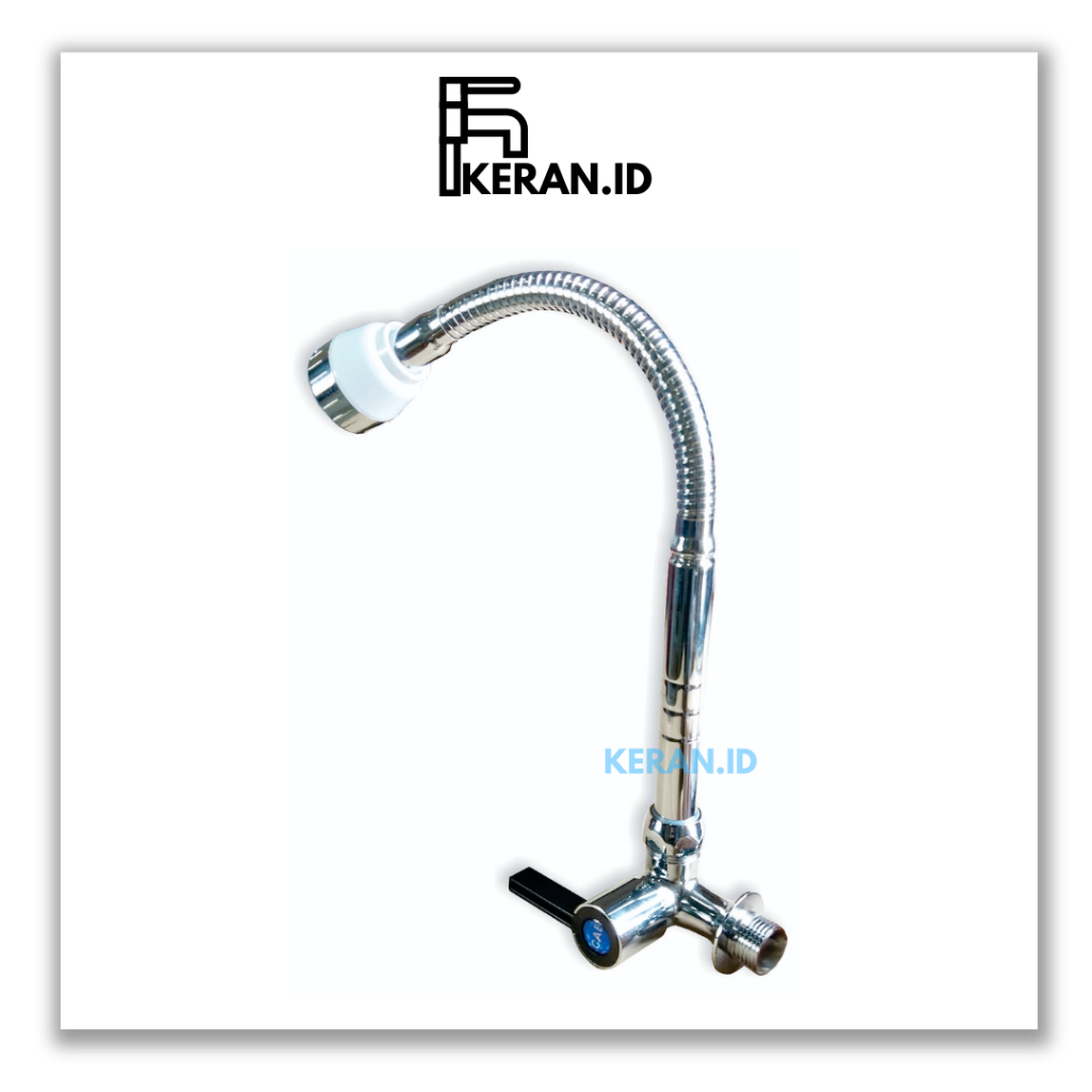 Jual [KERAN.ID] Kran cuci piring putih fleksibel | Kran Angsa Wastafel ...