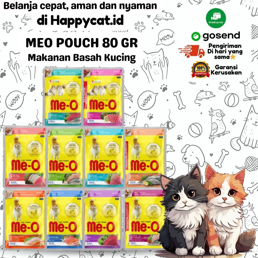 Jual Makanan Basah Wet Cat Food MEO POUCH ALL STAGE 80GR | Shopee Indonesia